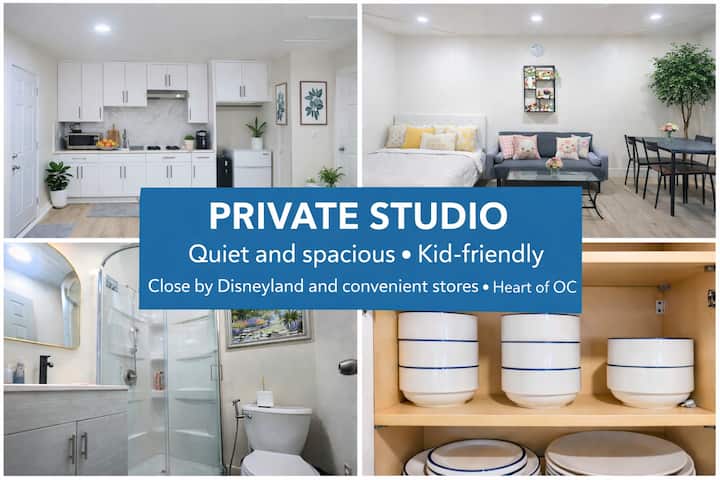 Cute Modern Studio | Mins To Disney | Kid Friendly - 가든그로브