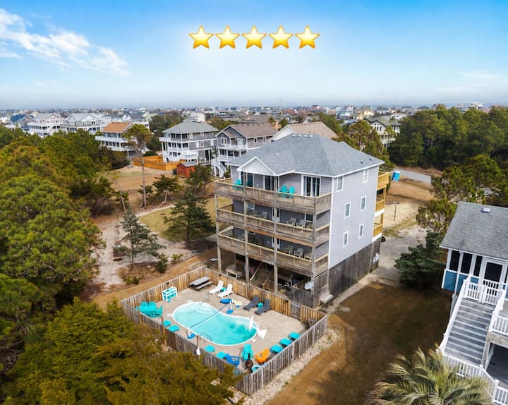 Heated Pool Resort W/ Spa, Arcade + Sound Views - Outer Banks, NC