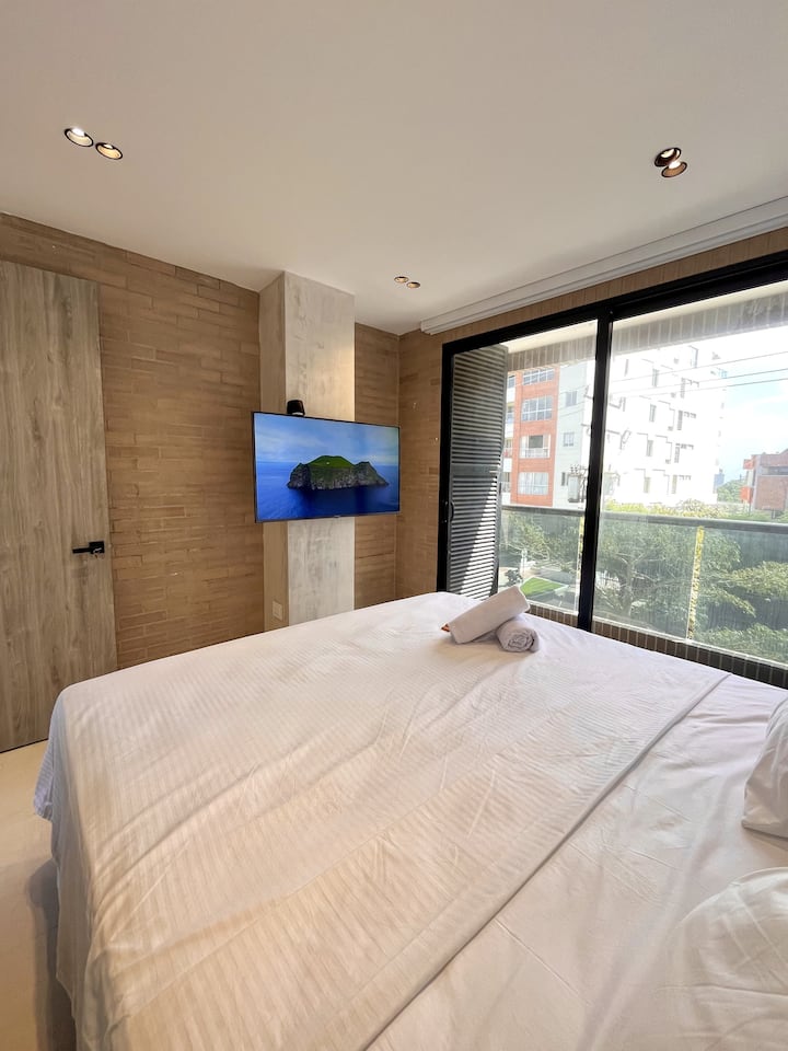 1br/agua Caliente/ Parking / 2a/c, Cama King Y Más - Barranquilla