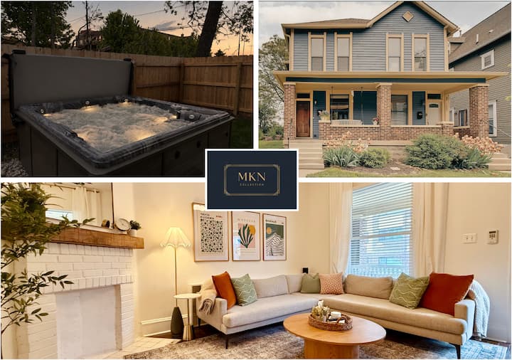 Hot Tub | Walk To Mass Ave | Sleeps 18 | 6 Bdrms - Indianapolis, IN