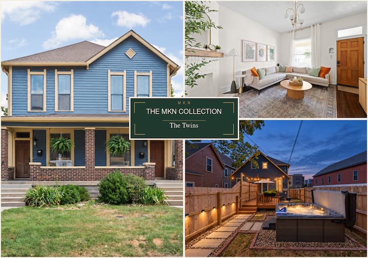 Walk To Mass Ave: 2 Homes, Hot Tub, Private Yard - Indianapolis, IN