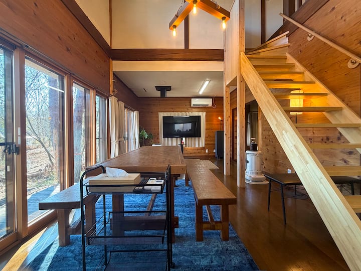 安曇野・森の一棟貸し 白馬へスキーも松本観光も好アクセス！ 最大5名 焚き火 駐車場3台 - Azumino