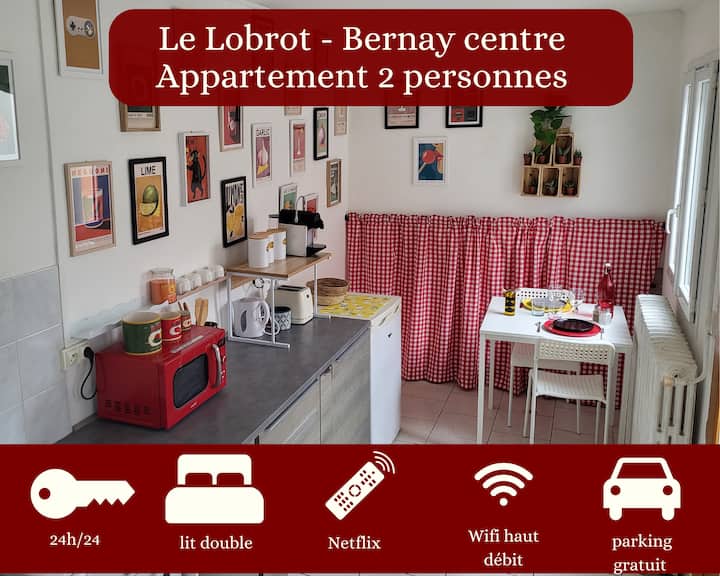 Le Lobrot - Studio 2 Personnes 35m² - Parking - Bernay