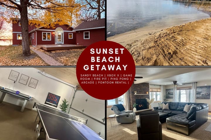 Sunset Beach Getaway|game Room+xbox+fire Pit+fun - Detroit Lakes, MN