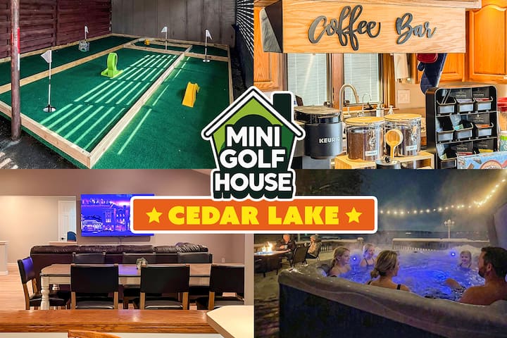 Lakefront Hot Tub Relaxing Getaway Minigolfhouse - Lowell, IN