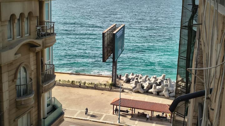 Cozy Furnished Apartment With Sea View In Louran - Alejandría