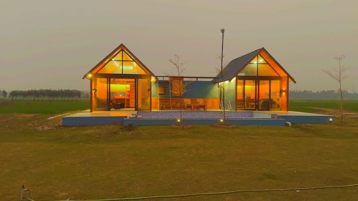 A Luxury Pool Villa In Open Farmland & Orchards - Ambala