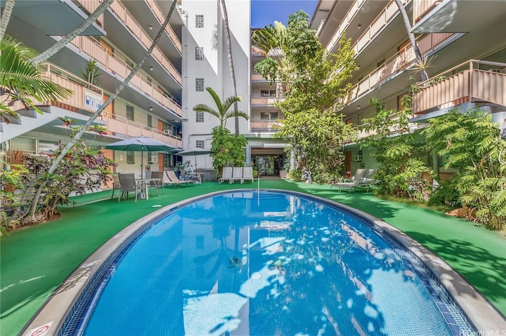 Central Waikiki 1br/kitchen/beach Walk & Parking - Honolulu