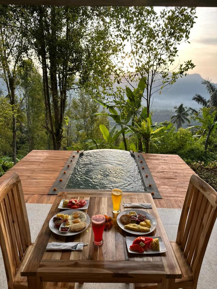 Tiny Wooden House Private Pool Great View - Sidemen