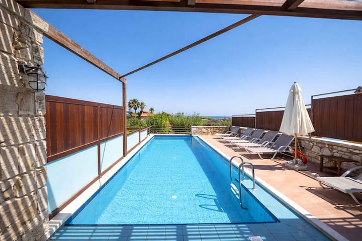 Corali Villa Iii - Seaview, Pool & 450m To Beach - Кисамос