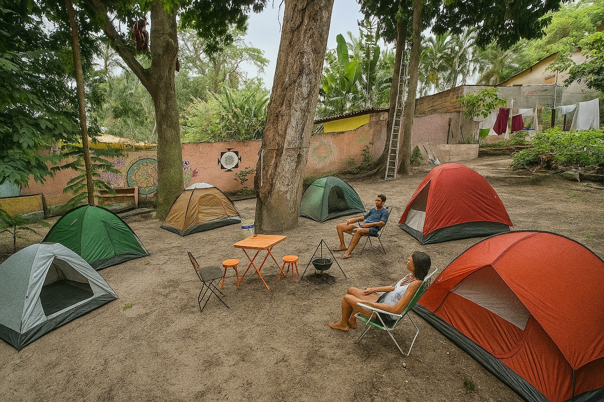 Pousada Alto Mar Hostel Camping - Arraial d'Ajuda - Tiendas de campaña ...