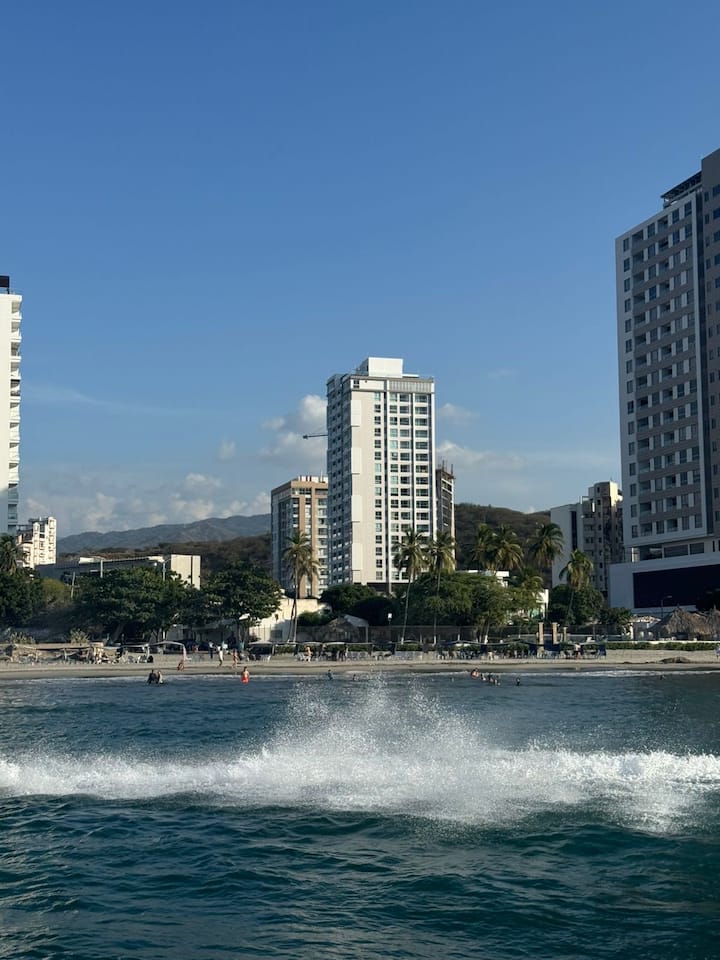 Apto Nuevo A 1 Cuadra Del Mar Y Piscina Rooftop - Colombia
