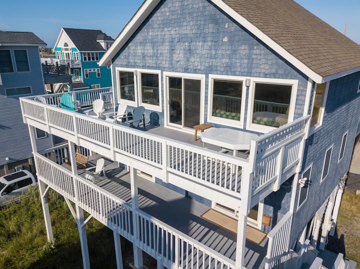 Semi‑oceanfront Heated Pool, Hot Tub & Views | Obx - Rodanthe, NC