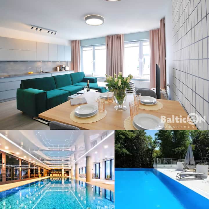 3-room Apartment-indoor & Outdoor Pool, Sauna, Gym - Kolberg