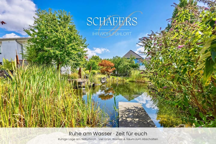 Villa Mit Bachlauf, Naturgarten & Terrassen Am See - Lipsia