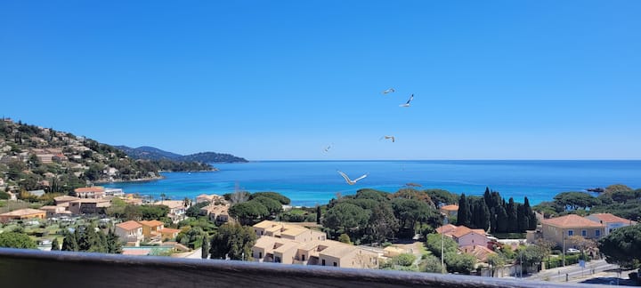 Vue Mer Panoramique à 400 M De La Plage - Parking - Le Lavandou