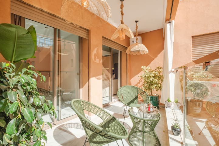 New Elegant 1br - Ac / Terrace, City Center Gueliz - Marrakesh