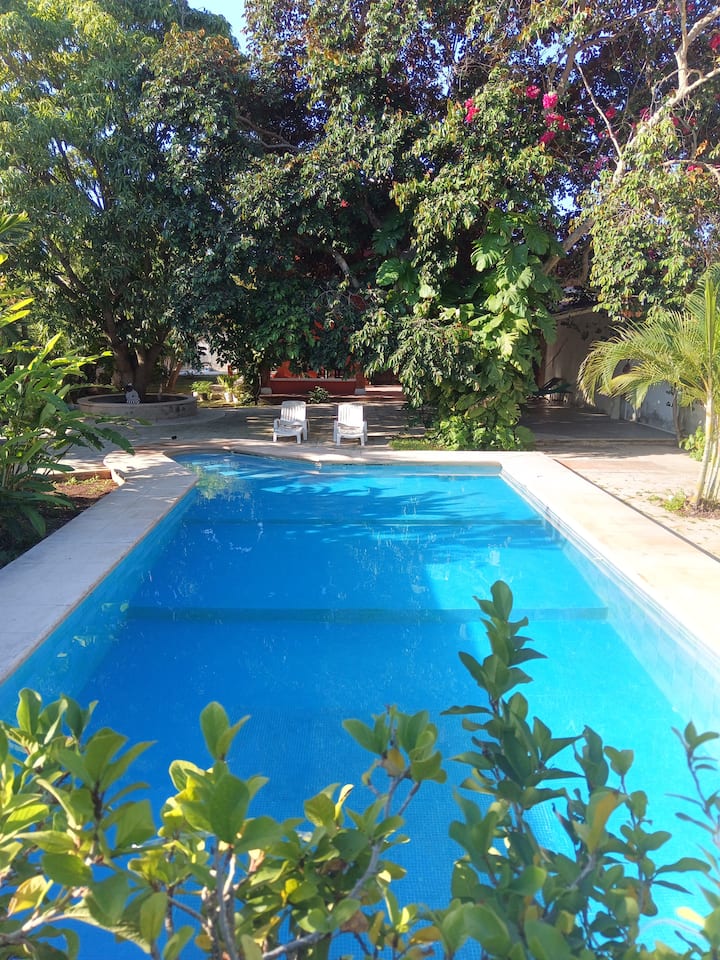 El Nido | 2 Hab, Balcón Privado, Alberca, Parking - Campeche
