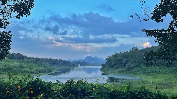 Carpa Lupa :2 Waterfront Bamboo Cottage, Wayanad - Kerala