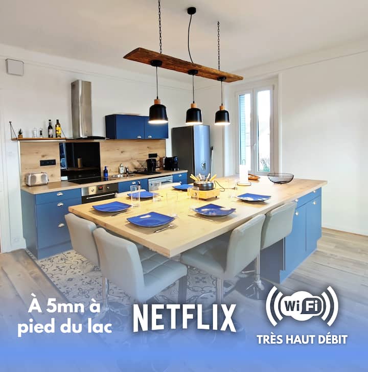 Le Bleuet - Parking Privatif - 5mn à Pied Du Lac - Aix-les-Bains