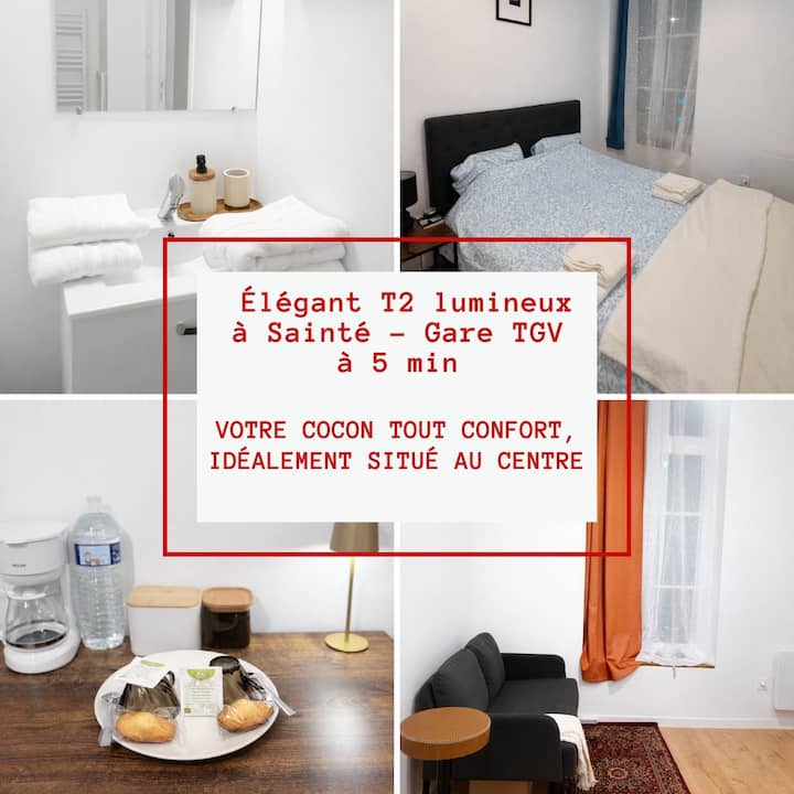Zeus De Sainté - ÉLégant T2 | Gare Tgv à 5 Min - Saint-Étienne