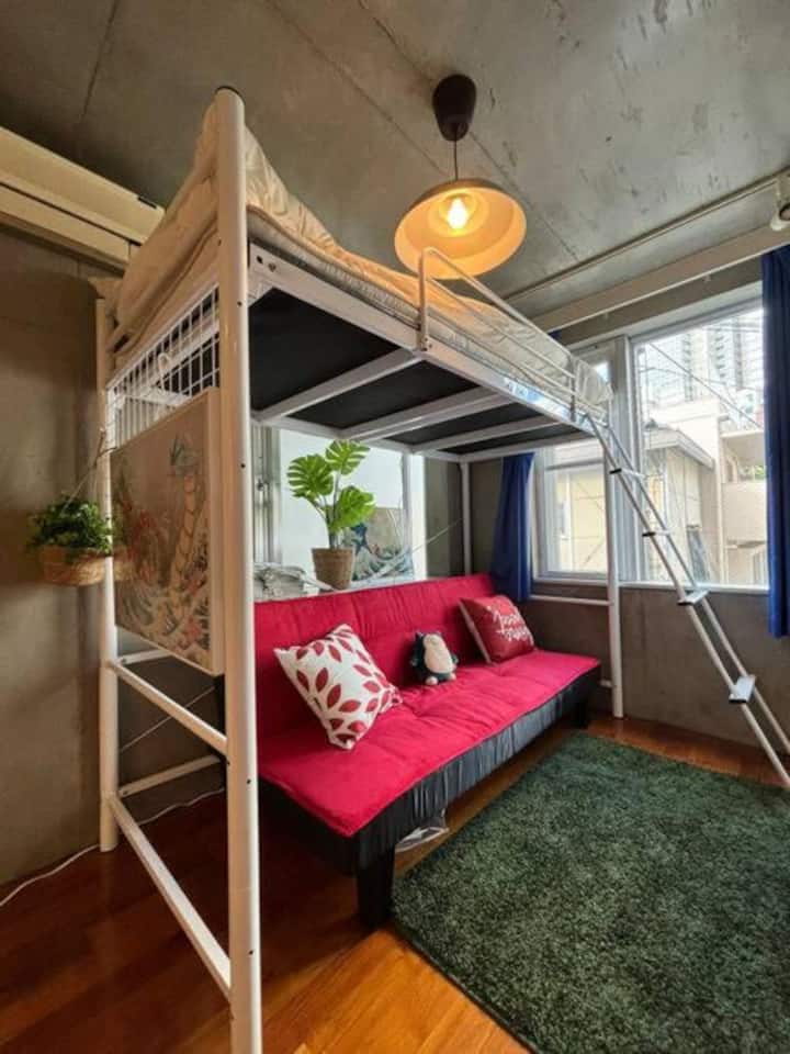 【長期割30%off】新宿/駅徒歩9分/コンビニ2分/pokemonと暮らすデザイナーズルーム/2f - Tokyo