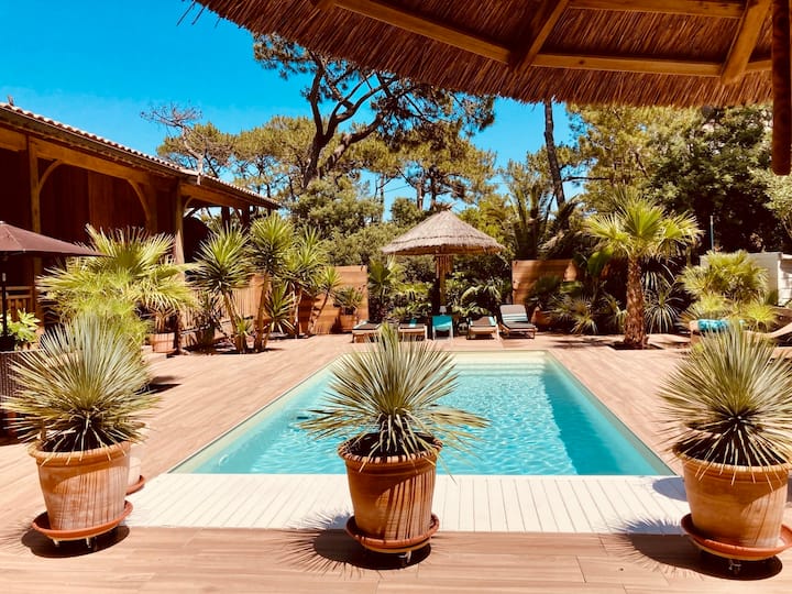 Villa Exotique Esprit Bali Avec Piscine - A0006 - Cap Ferret