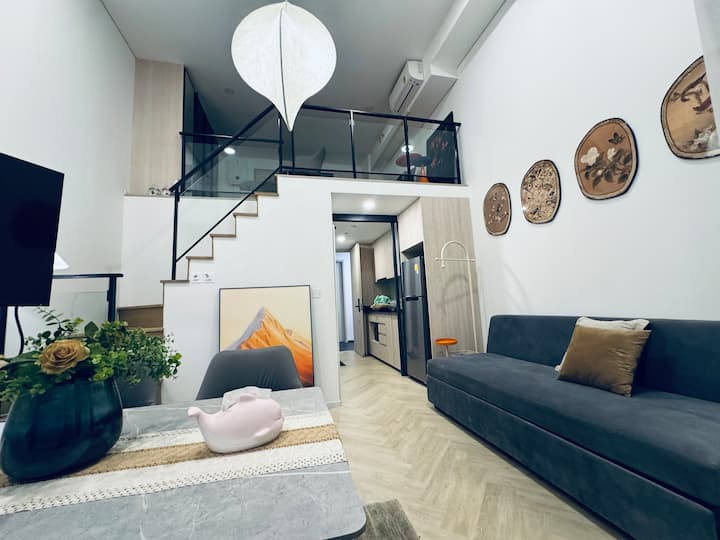 <322>rama9 Duplex Condo/rca/bkk Hospital/max4ppl - Bangkok