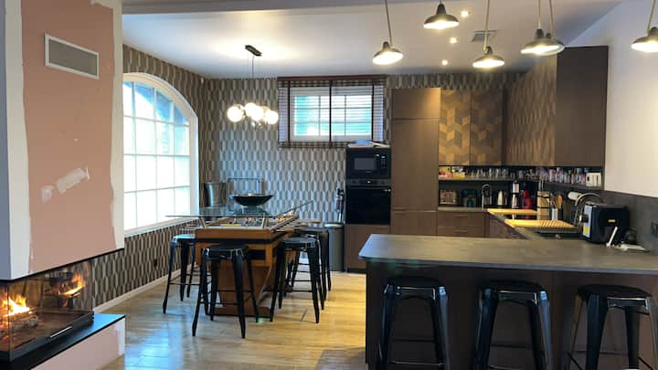 Grand Appartement Sur Jardin Avec Cheminée - Villers-Cotterêts