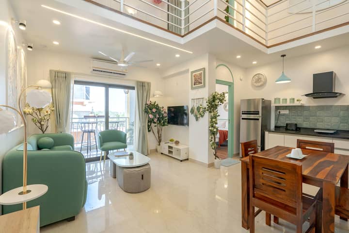 Candolim Santorini | Luxurious 2 Bhk Duplex - Goa
