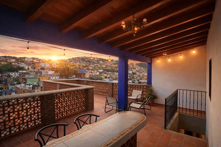 Casa Con Terraza Y Vista | Centro Guanajuato - Messico