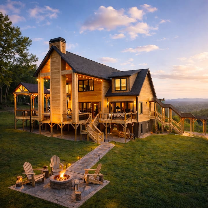 Luxury Cabin • Winery 2 Min • Mtn Views• Hot Tub - 佐治亞