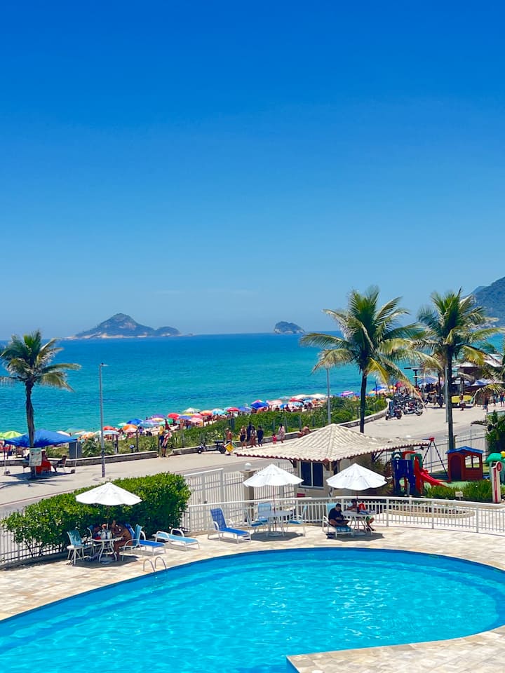 Flat Na Praia Frontal Mar! Pé Na Areia! - Recreio