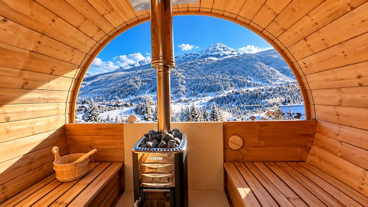 Le Jedlina - Atypical Two-room Apartment With Private Outdoor Sauna - Briançon