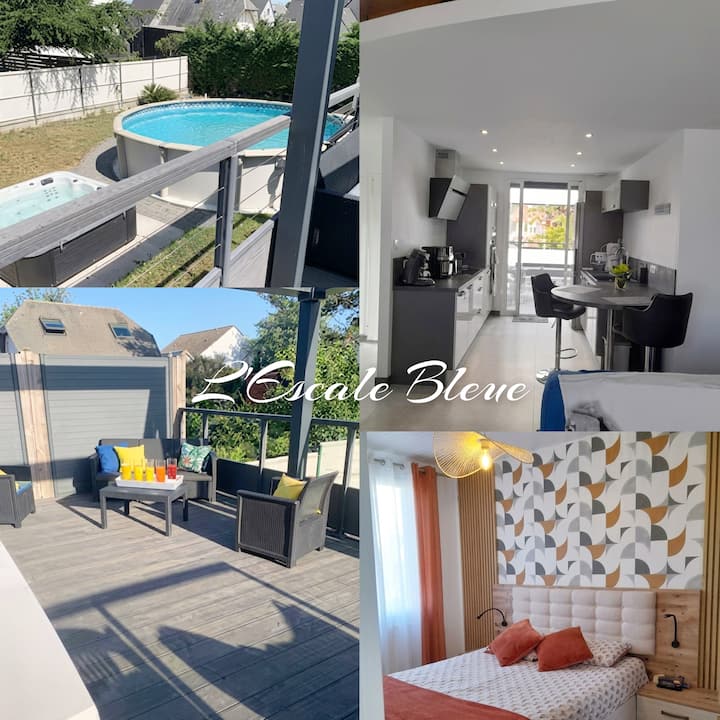 Maison En Bord De Mer | Piscine & Jacuzzi | 6 Pers - Hauteville-sur-Mer