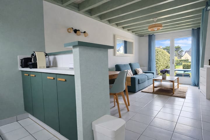 Charmante Maison Mitoyenne Avec Piscine - Quiberon