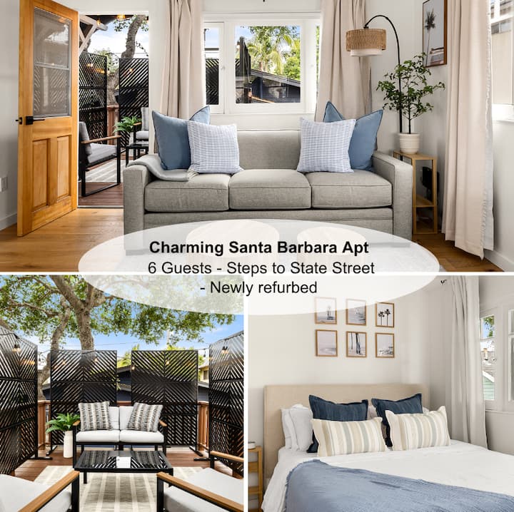 Charming 2br | Steps To State St | Close To Beach - Santa Barbara, CA