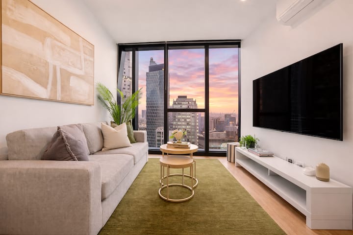 Designer 1br + Sofa Bed In Aspire | Skyline Views - Melbourne