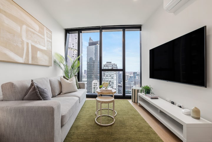 Designer 1br + Sofa Bed In Aspire | Skyline Views - Melbourne