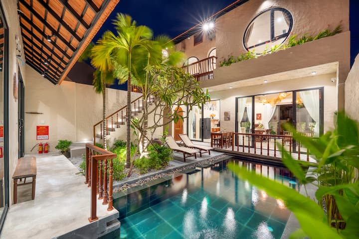 Serene Retreat 4brs W/ Pool - 6' To An Bang Beach - Vietnam