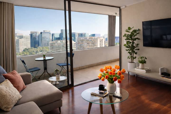 Departamento Con Vista + Piscina Y Estacionamiento - Vitacura