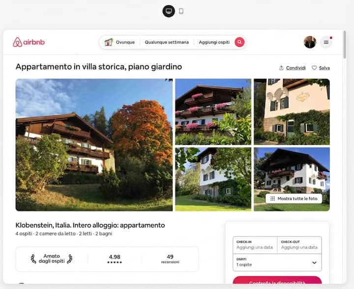 Appartamento In Villa Storica, Piano Giardino - Ritten