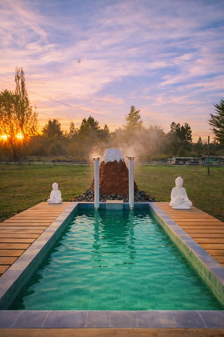 Cabaña En ÑUble Para 4 Con Piscina Volcánica Priva - Cabrero, Chile
