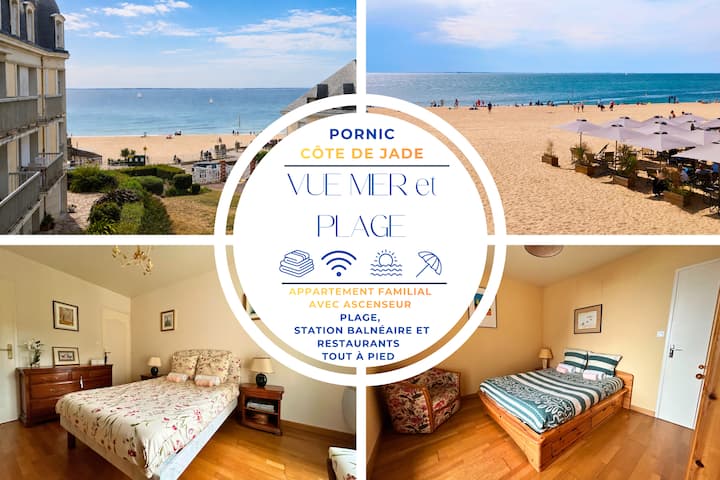 Vue Mer Et Plage à Pied  Appartement T4 Familial - Pornic