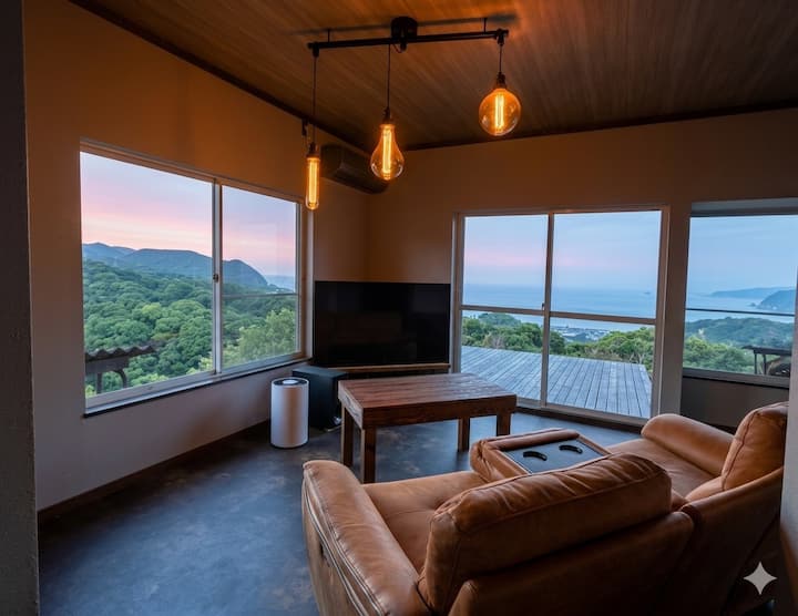 Oceanfront Hilltop Sanctuary For Two In Shirahama - Shimoda