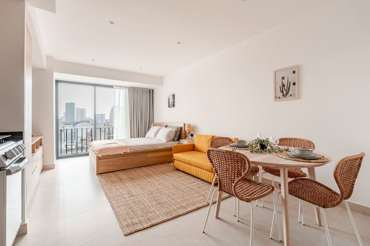 Céntrico Loft: Vista Al Monumento, Rooftop & Gym - Mexique