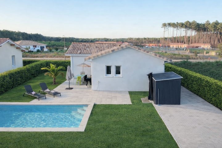 Neue Villa Mit Pool In Der Nähe Von See Und Meer - Vielle-Saint-Girons