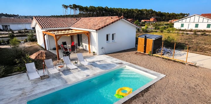 Neue Villa Mit Pool In Der Nähe Von See Und Meer - Vielle-Saint-Girons