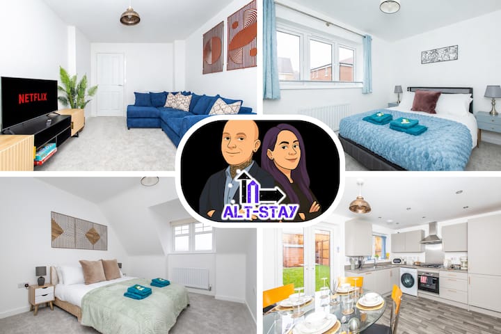 3br | Week/month Stays | Contractors | Ev Plug - ウェークフィールド