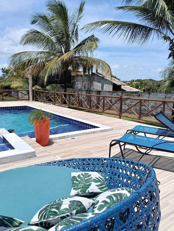 Linda Casa Com Piscina Para Temporadas - Camaçari